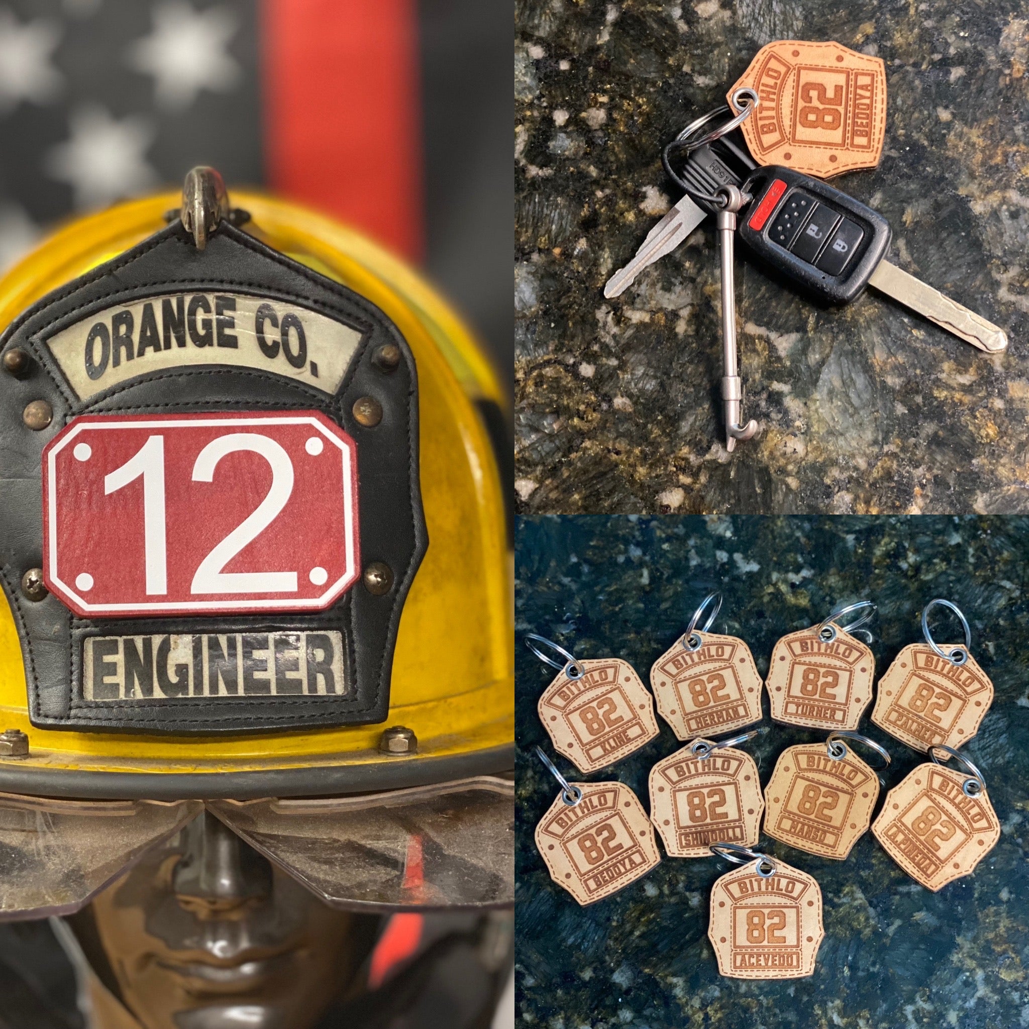 Custom Firefighter Hats | Leather Patch Firehouse Hats – Laying Hose ...
